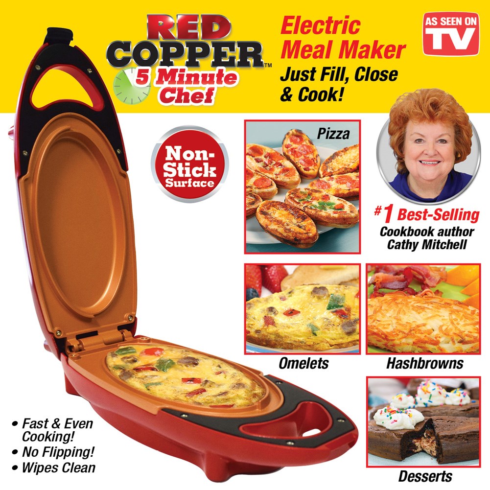 Red Copper 5 Minute Chef Electric Cooker | Collections Etc.
