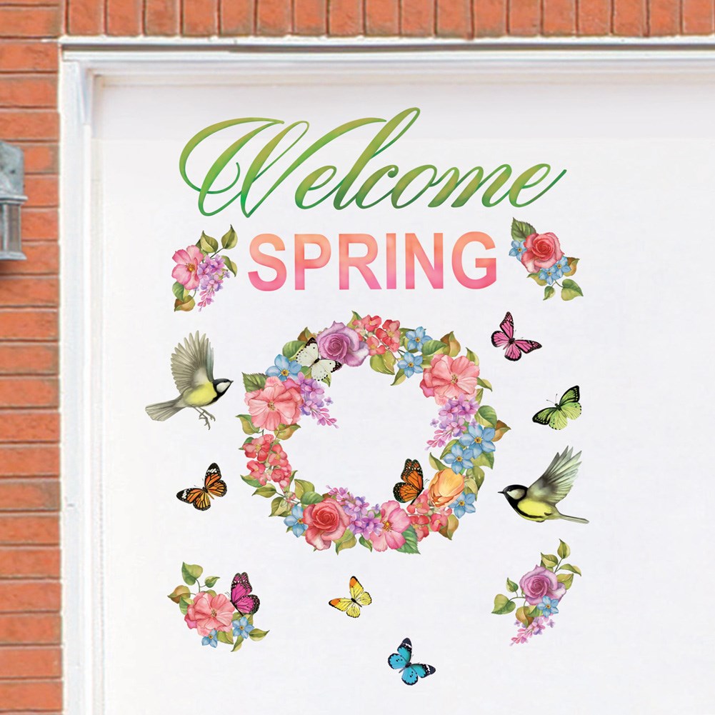 Springtime Wreath Garage Door Magnets | Collections Etc.