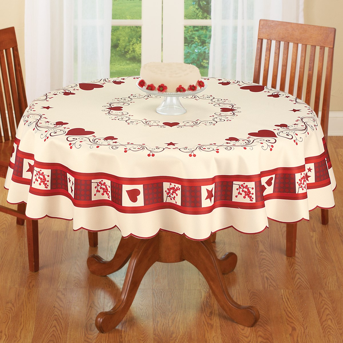 Primitive Country Heart Tablecloth | Collections Etc.