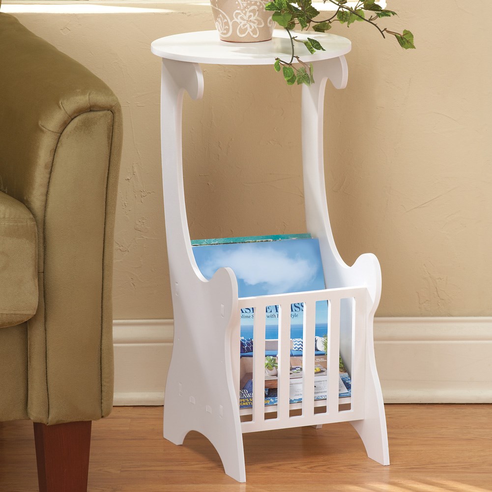 Flower and Magazine Holder Accent Table | Collections Etc.