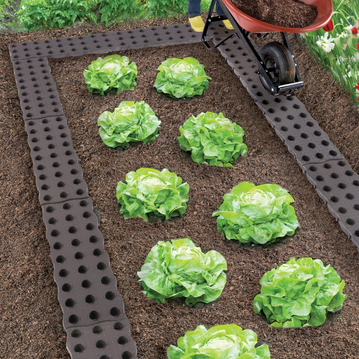 Plastic Garden Walkway Pavers, Set of 4 | Collections Etc.