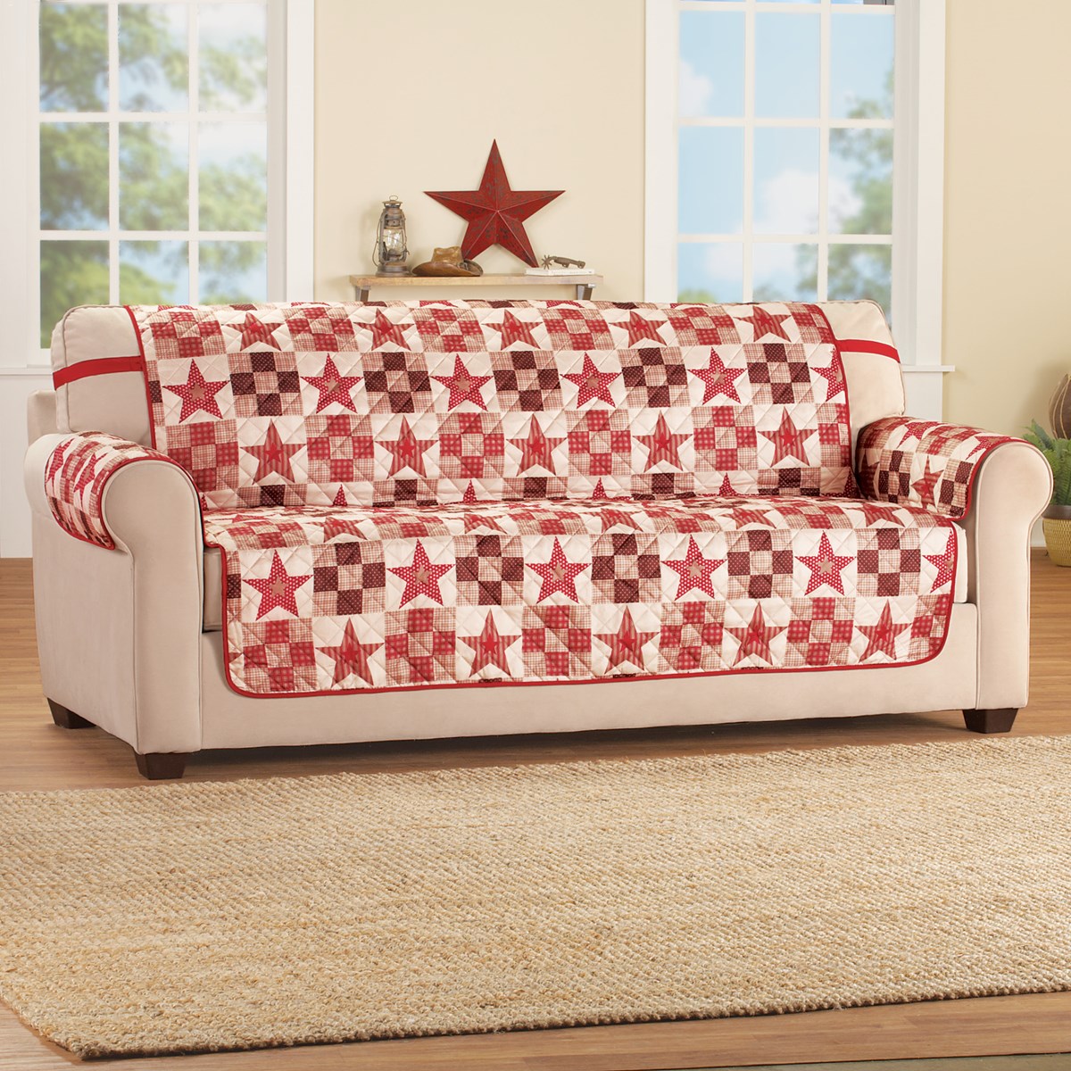 Country Star Patchwork Furniture Cover Protector | Collections Etc.