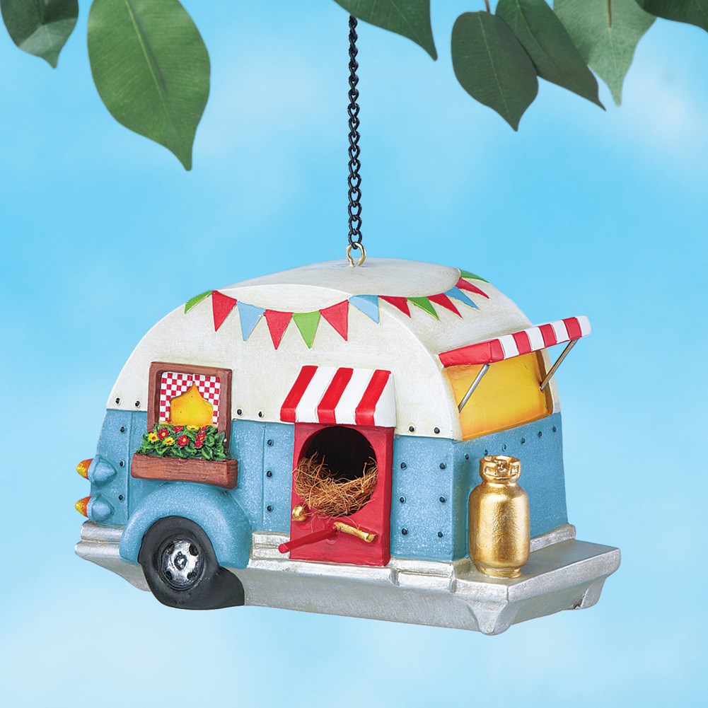 Caravan Camper Trailer Decorative Birdhouse | Collections Etc.