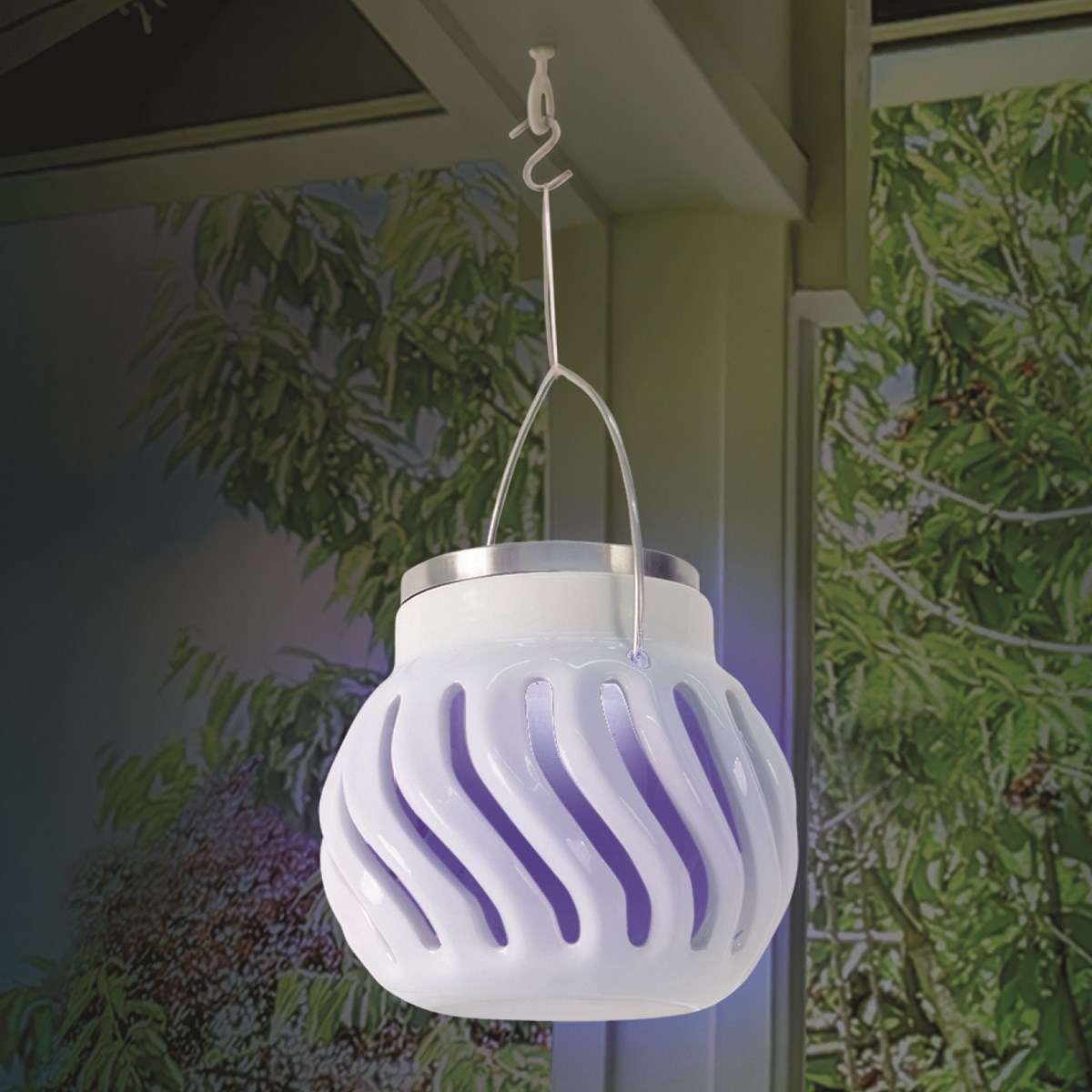 Solar Powered Ceramic Bug Zapper Lantern | Collections Etc.