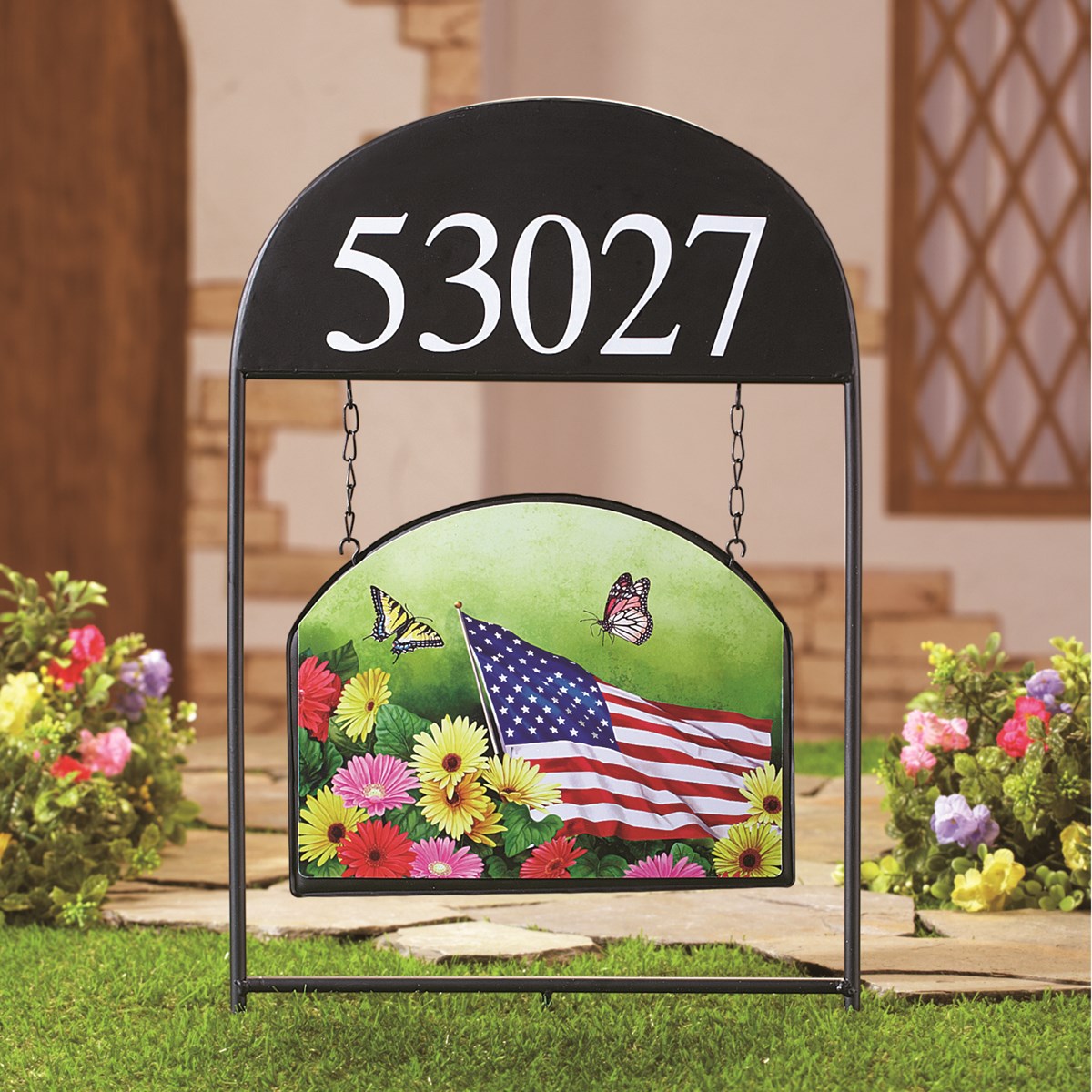 Four Seasons House Address Marker Garden Stake | Collections Etc.