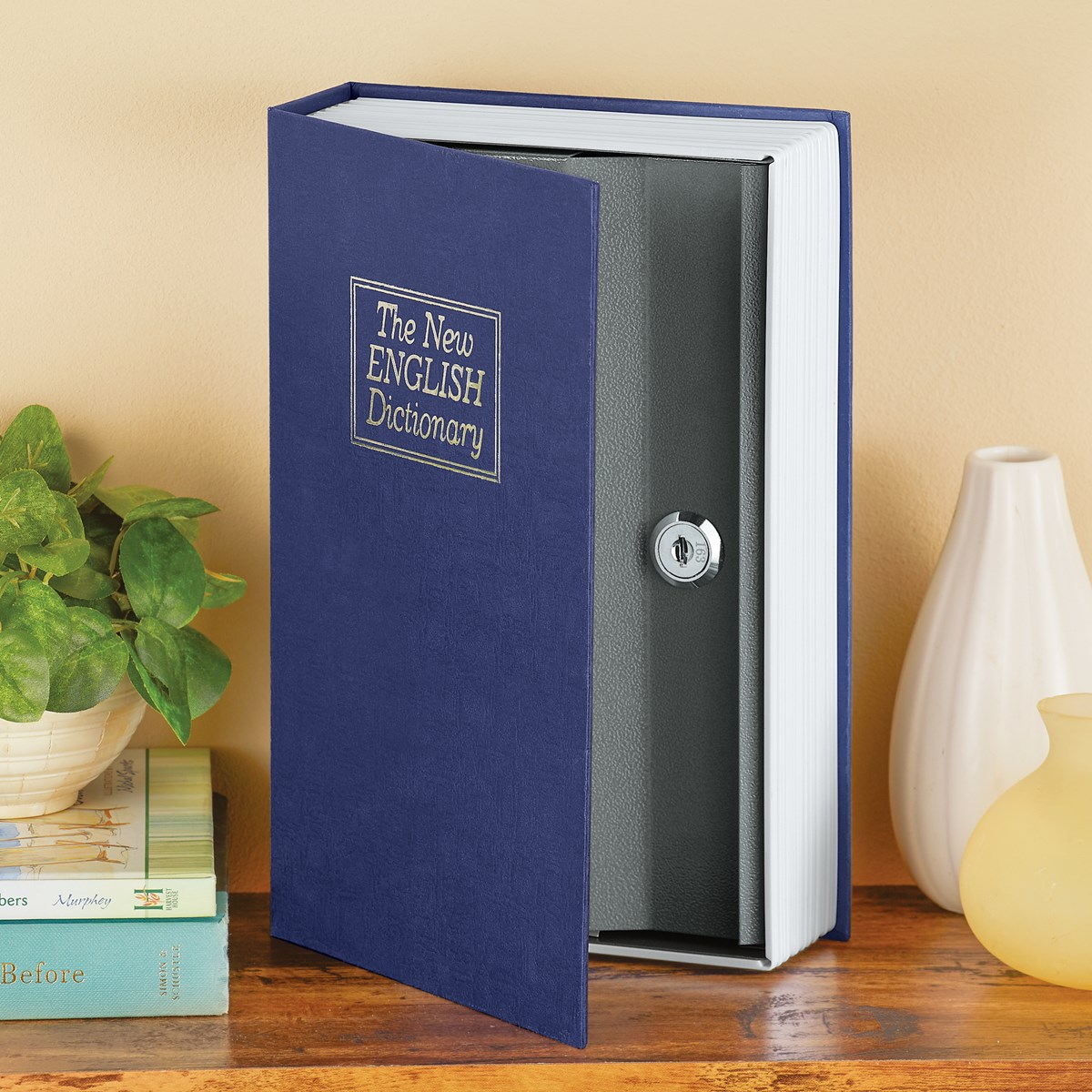 Book Safe Hidden Compartment Lock Box with Key | Collections Etc.