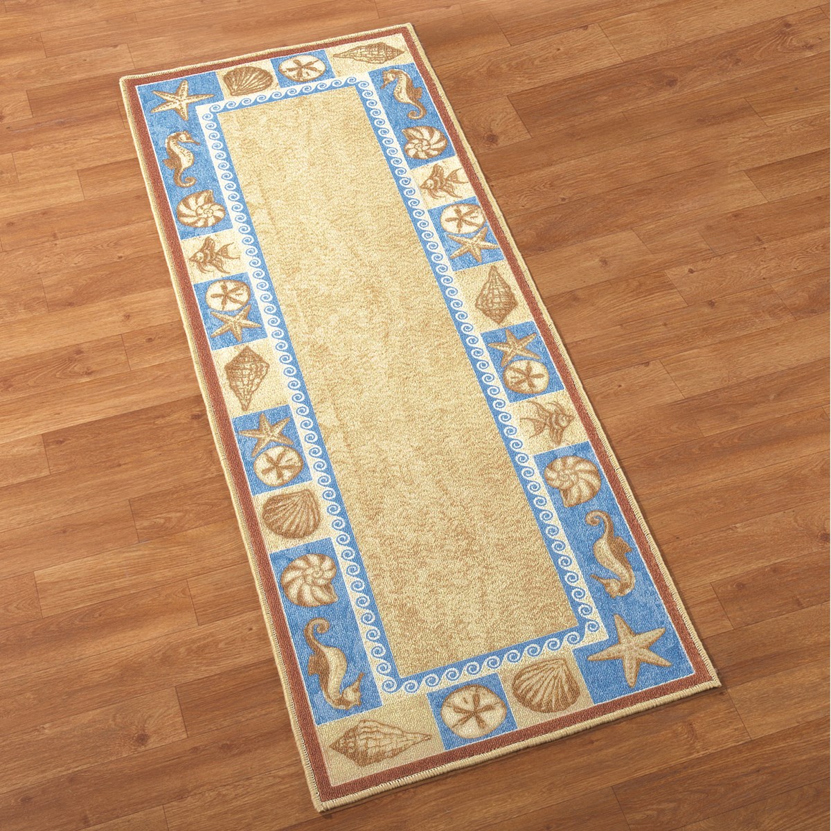 Sealife Floor Runner Coastal Decor Accent Rugs | Collections Etc.