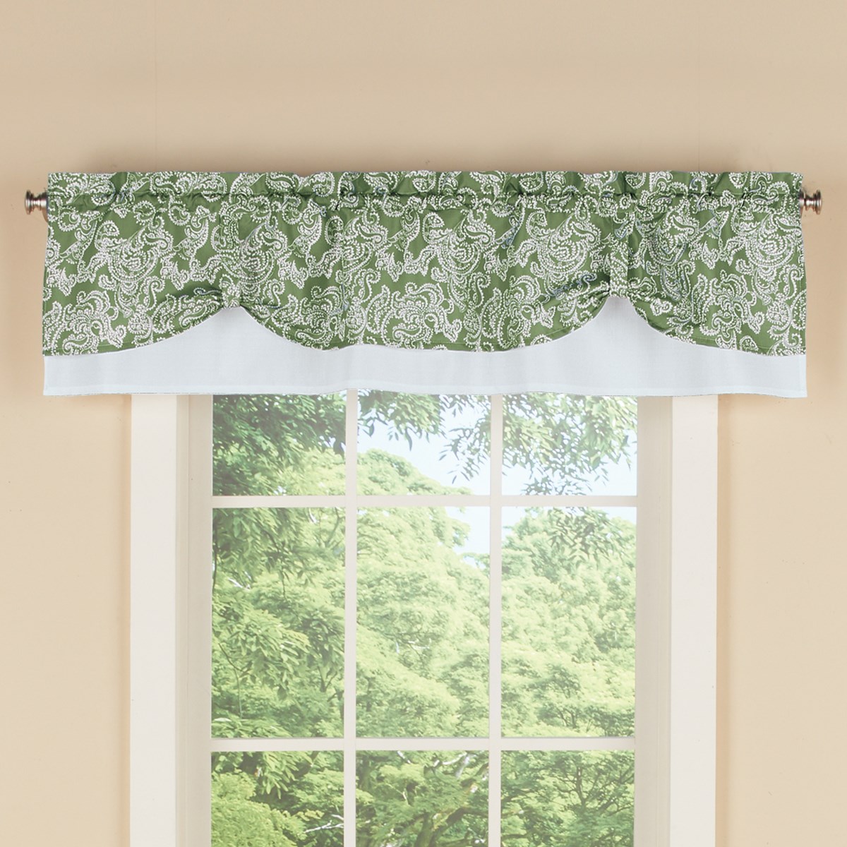 Paisley Pattern Curtain Window Valance | Collections Etc.