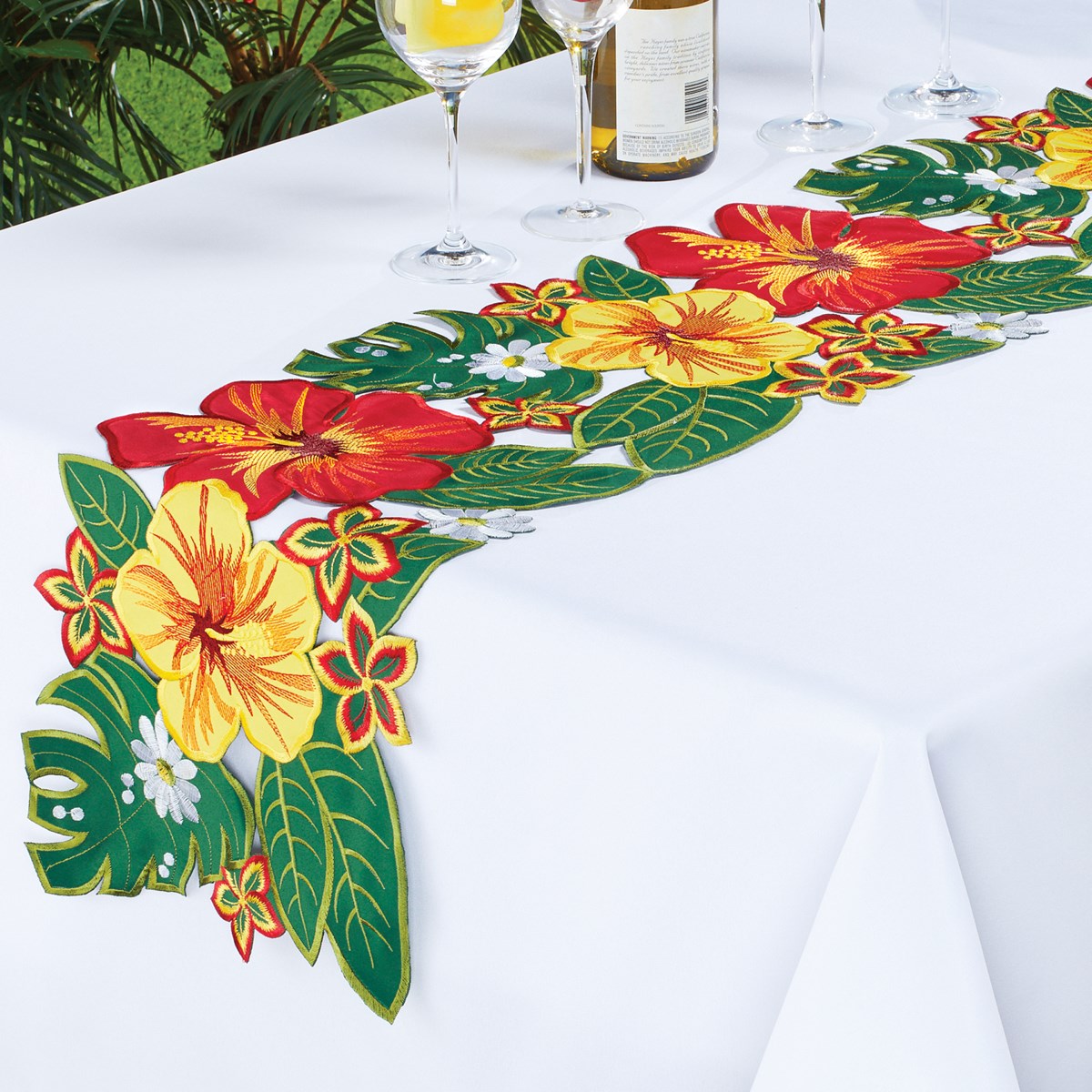 Hibiscus Flower Tropical Table Linens | Collections Etc.