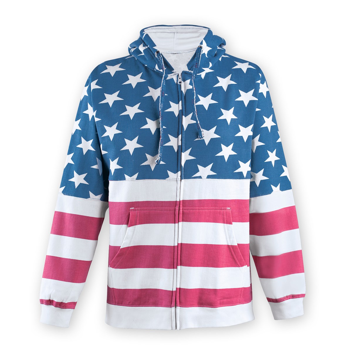 Patriotic American Flag Full Zip Hoodie | Collections Etc.