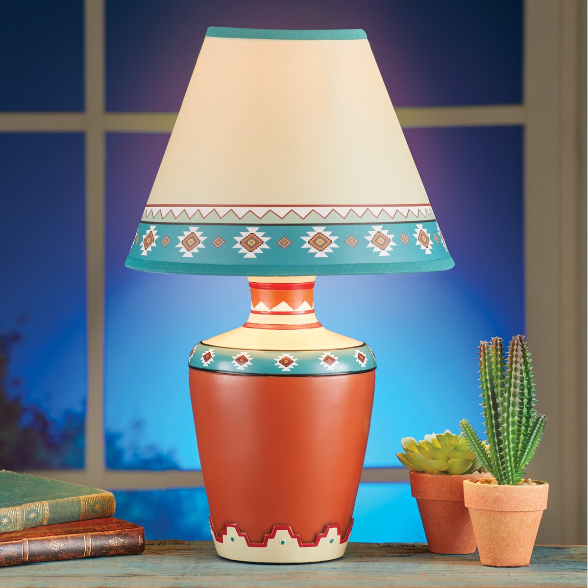 Southwestern Décor Aztec Vase Table Lamp | Collections Etc.