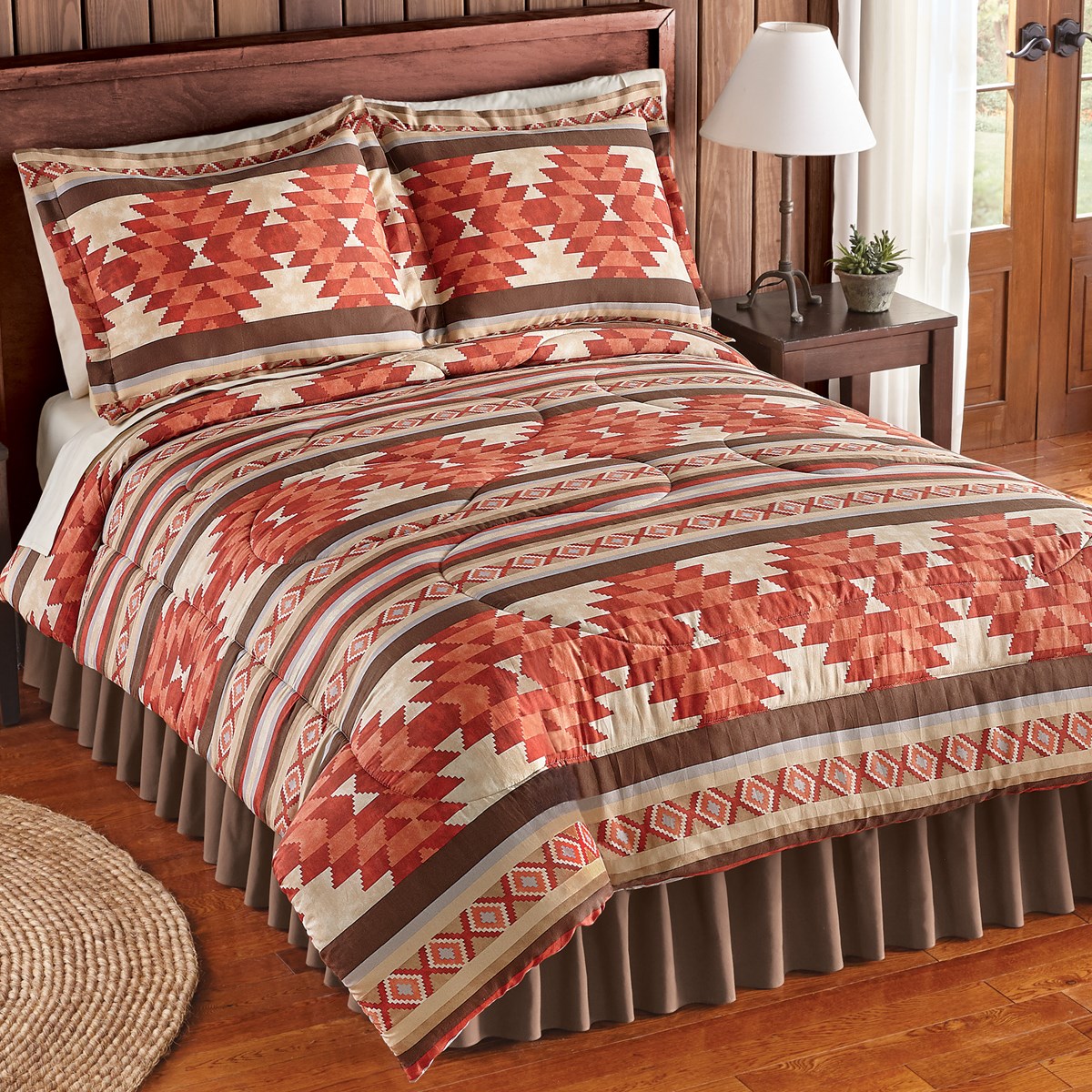 Cheyenne Aztec Pattern Comforter Set, 3 Pc | Collections Etc.