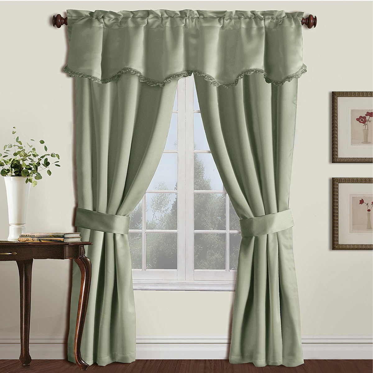 Burlington Room Darkening Drapes Set with Valance | Collections Etc.
