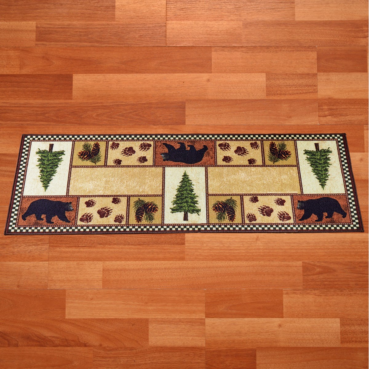 Northwoods Icons Accent Rug with Black Bears | Collections Etc.