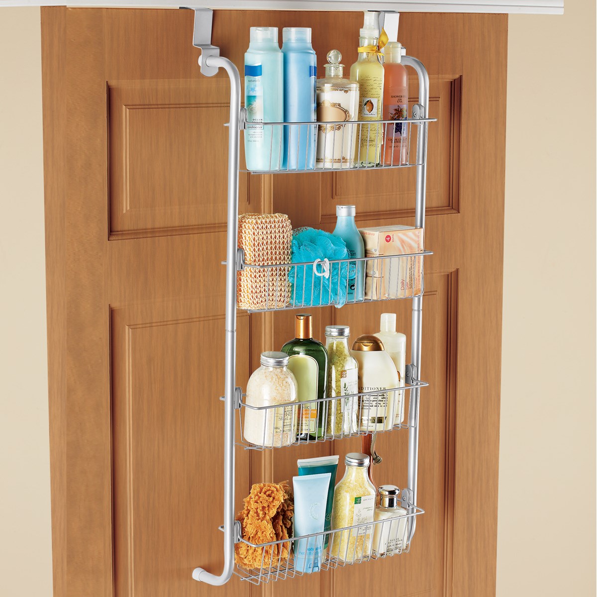 Over the Door 4 Tier Metal Shelf | Collections Etc.