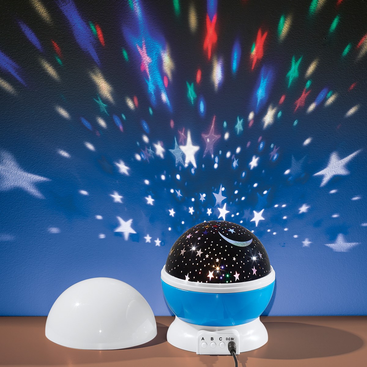 Night Light Rotating Star Projector with USB Port | Collections Etc.