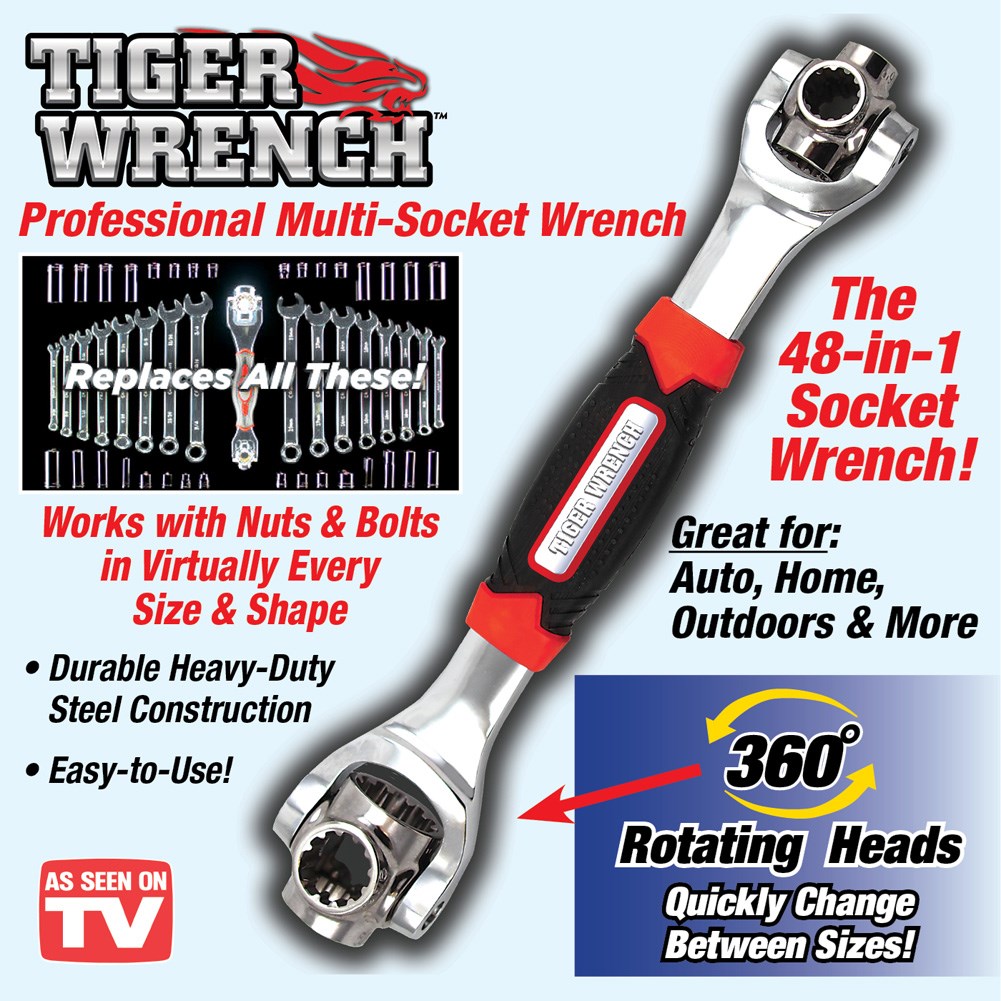 Tiger Wrench 48-in-1 Socket Wrench | Collections Etc.