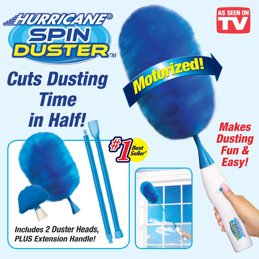 Hurricane Spin Duster Motorized Dusting Brush | Collections Etc.