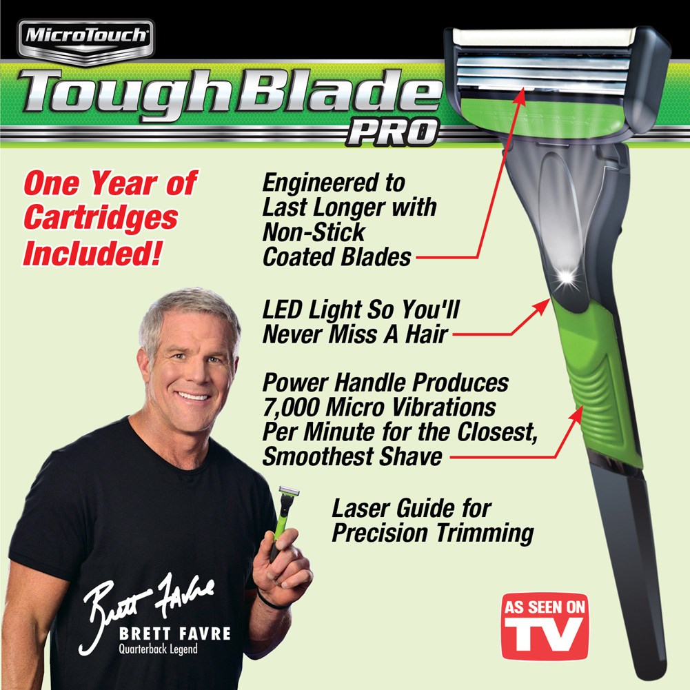 Micro Touch ToughBlade Pro Lighted Razor | Collections Etc.