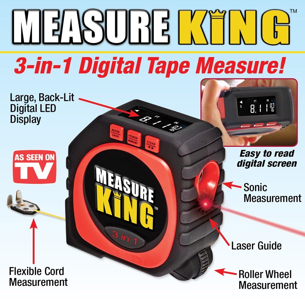 Measure King 3-in-1 Digital Measuring Tool | Collections Etc.