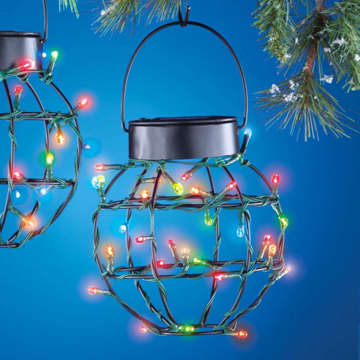 Solar Outdoor Color Changing Lantern Festive Decor | Collections Etc.