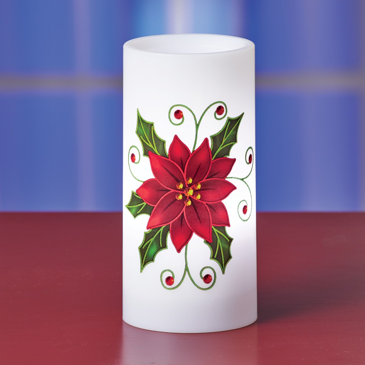 Christmas Festive Rotating Projection Candle | Collections Etc.
