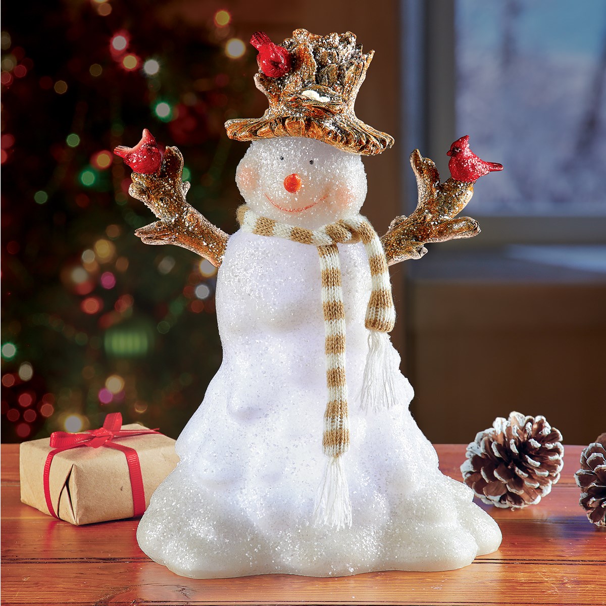 Lighted Winter Snowman Tabletop Decoration | Collections Etc.