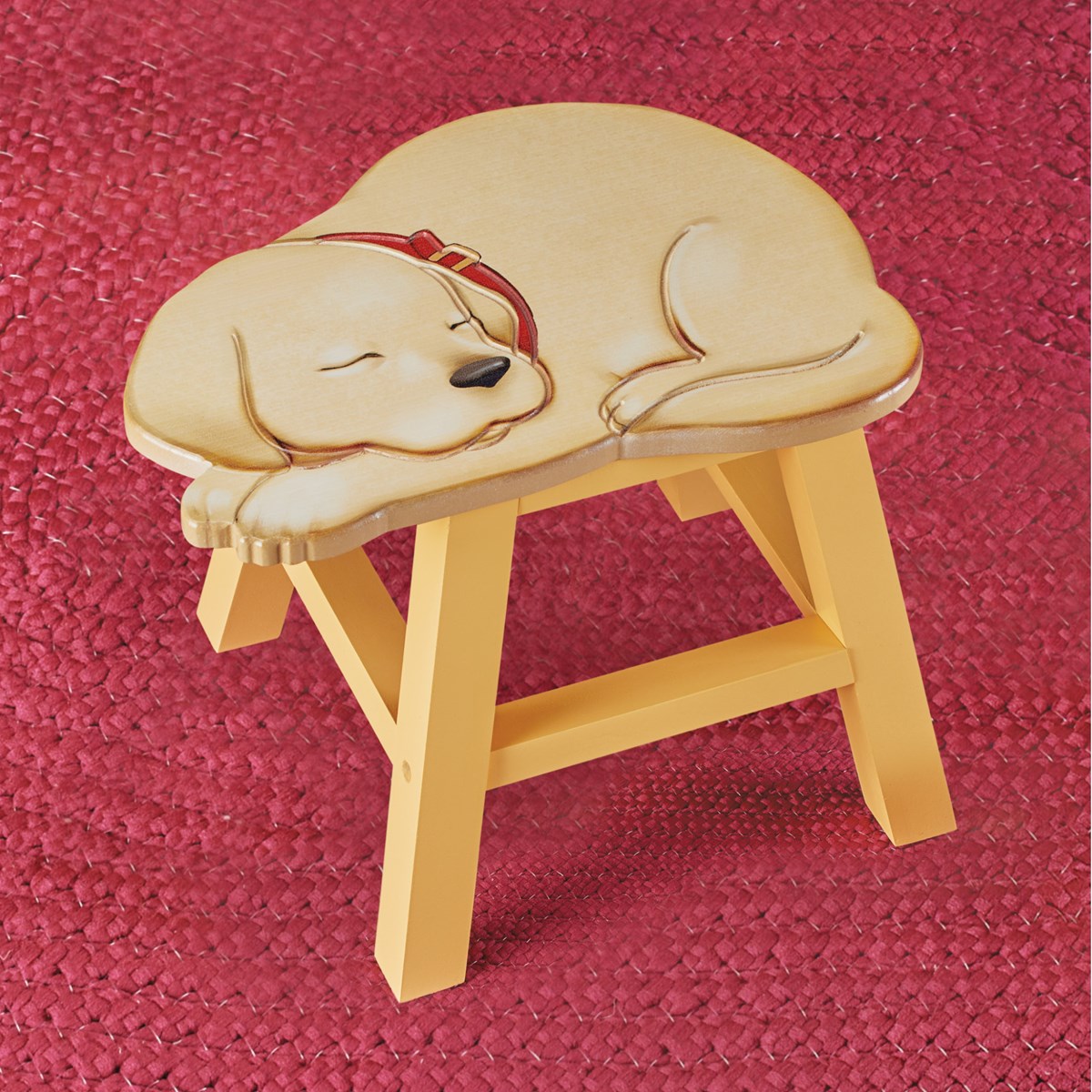 Decorative Pet Wooden Footstool | Collections Etc.