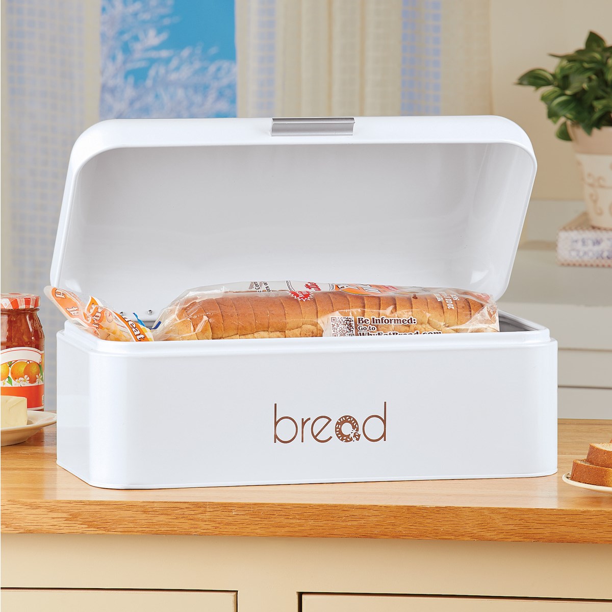 Classic Retro Metal Bread Box | Collections Etc.