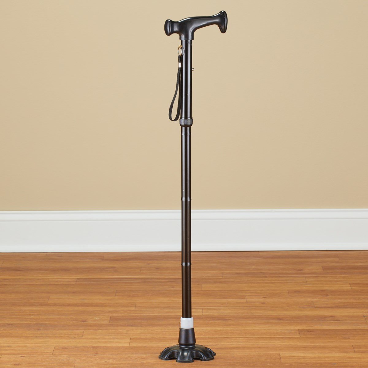 Folding Adjustable Support Cane | Collections Etc.