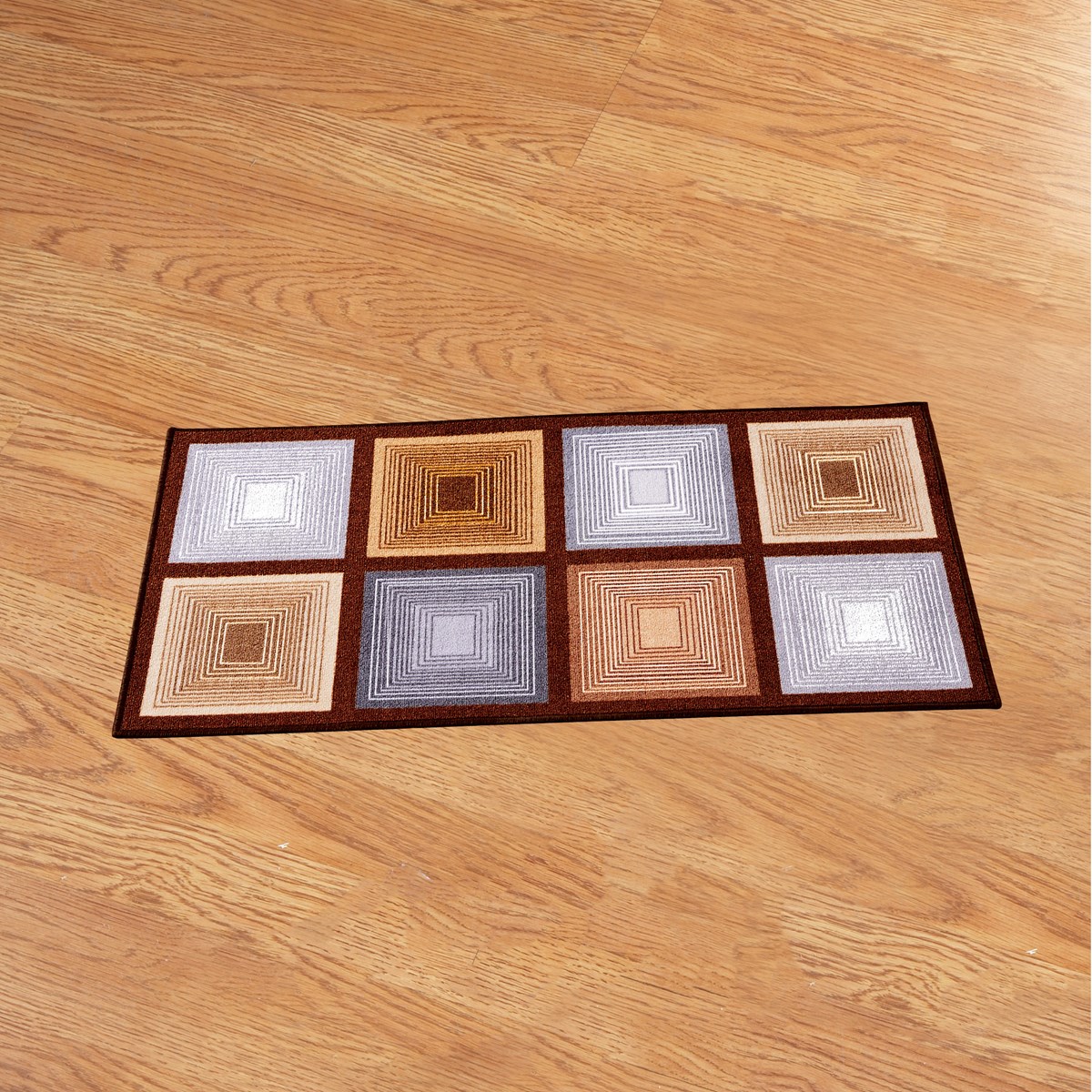 Classic Optic Geometric Squares Area Rug | Collections Etc.