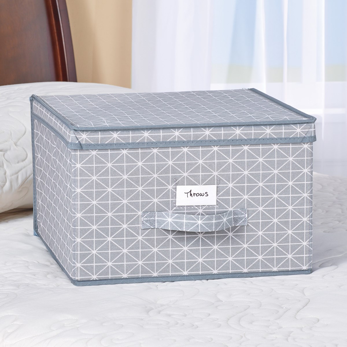 Space-Saving Jumbo Storage Box with Durable Handle | Collections Etc.