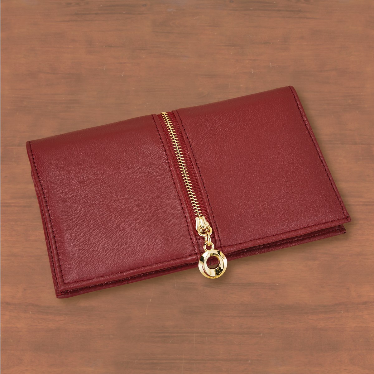 RFID Protected Leather Checkbook Wallet | Collections Etc.