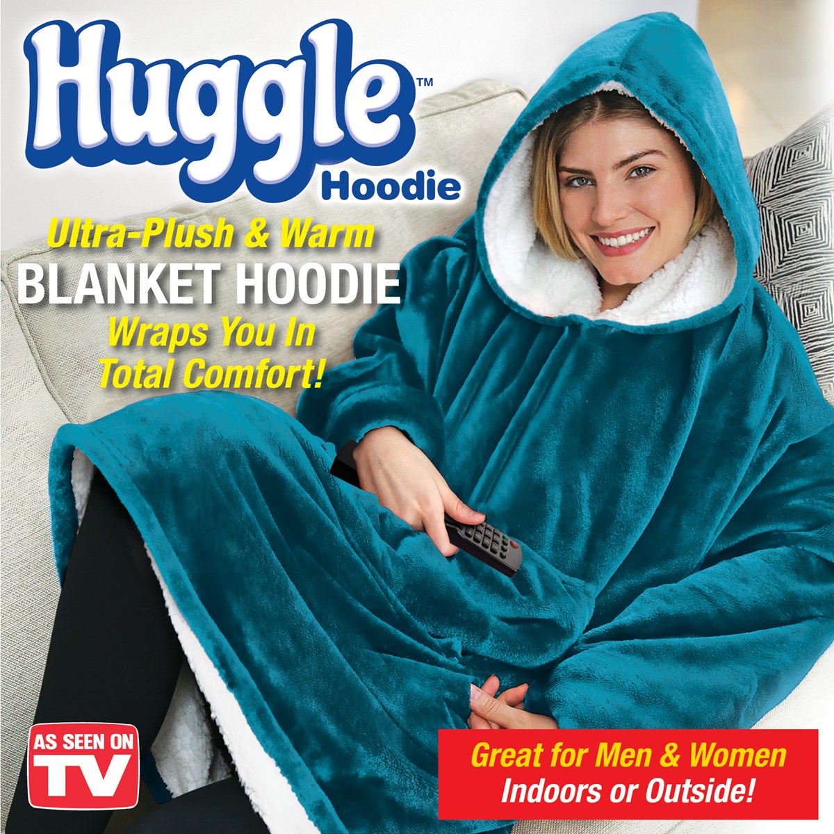 Huggle Hoodie Ultra-Plush Soft and Warm Blanket Hoodie | Collections Etc.