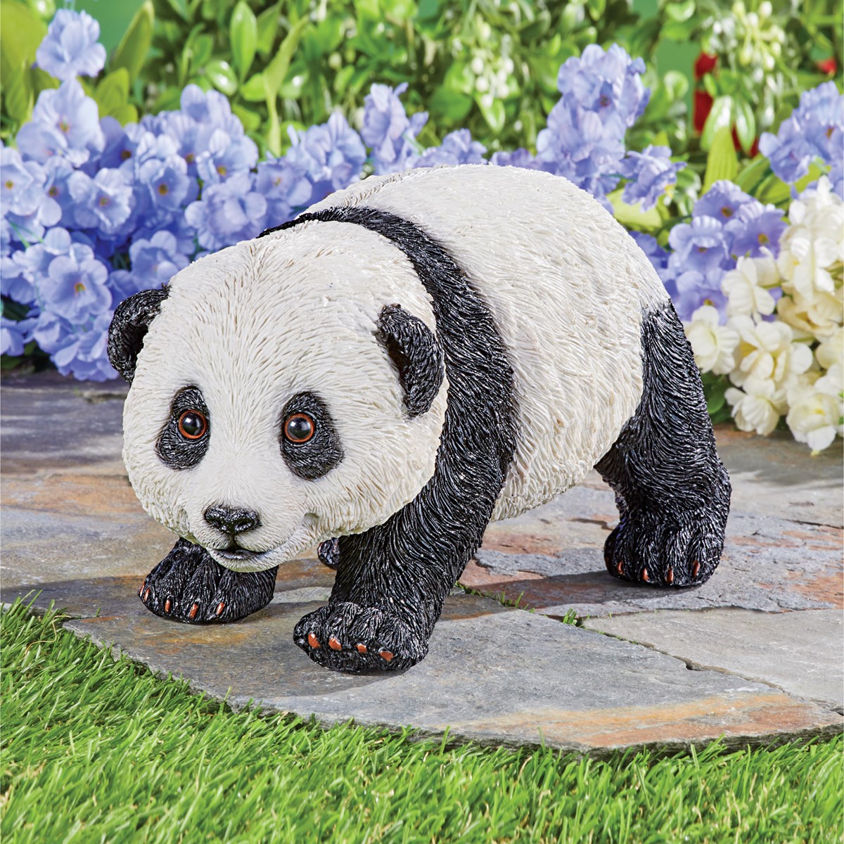 Panda Textured Yard Figurine | Collections Etc.