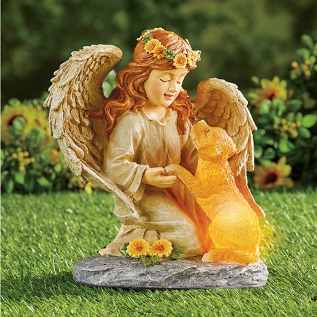 Solar Pet Memorial Garden Statues - Garden Design Ideas