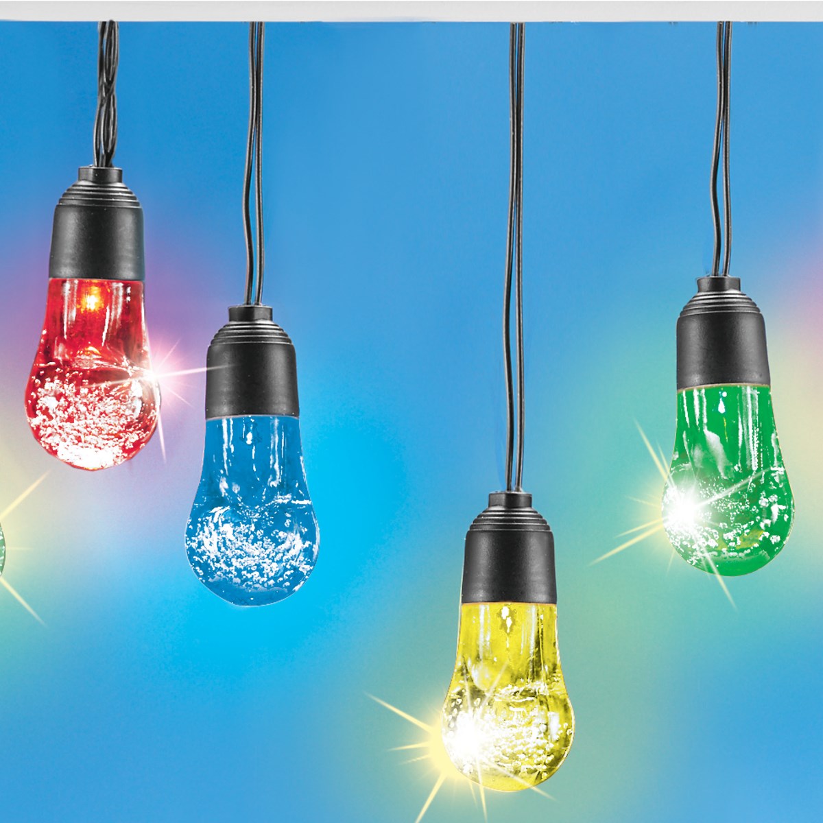 Color-Changing Solar Bubble String Lights | Collections Etc.