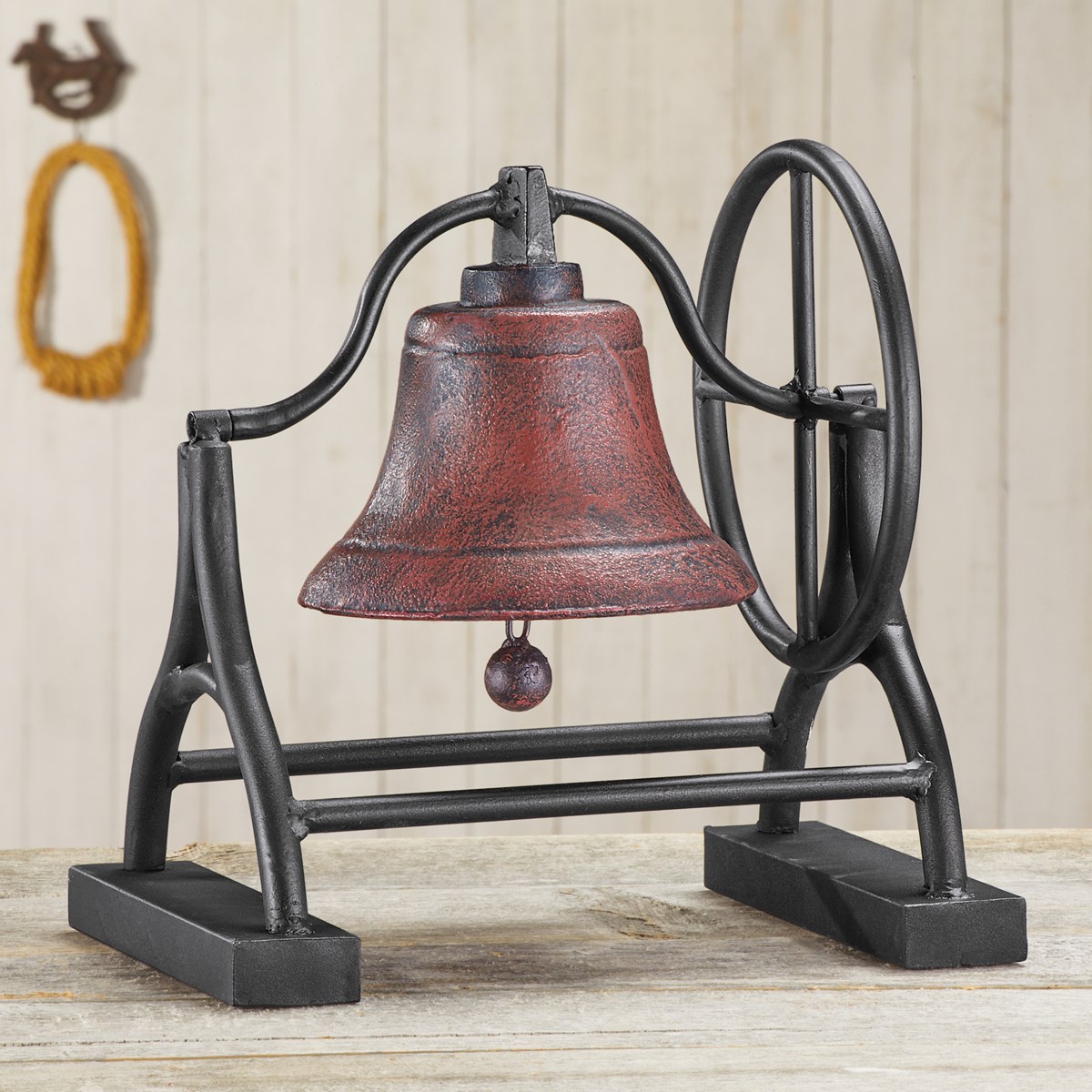 Vintage Tabletop Bronze-Colored Bell | Collections Etc.