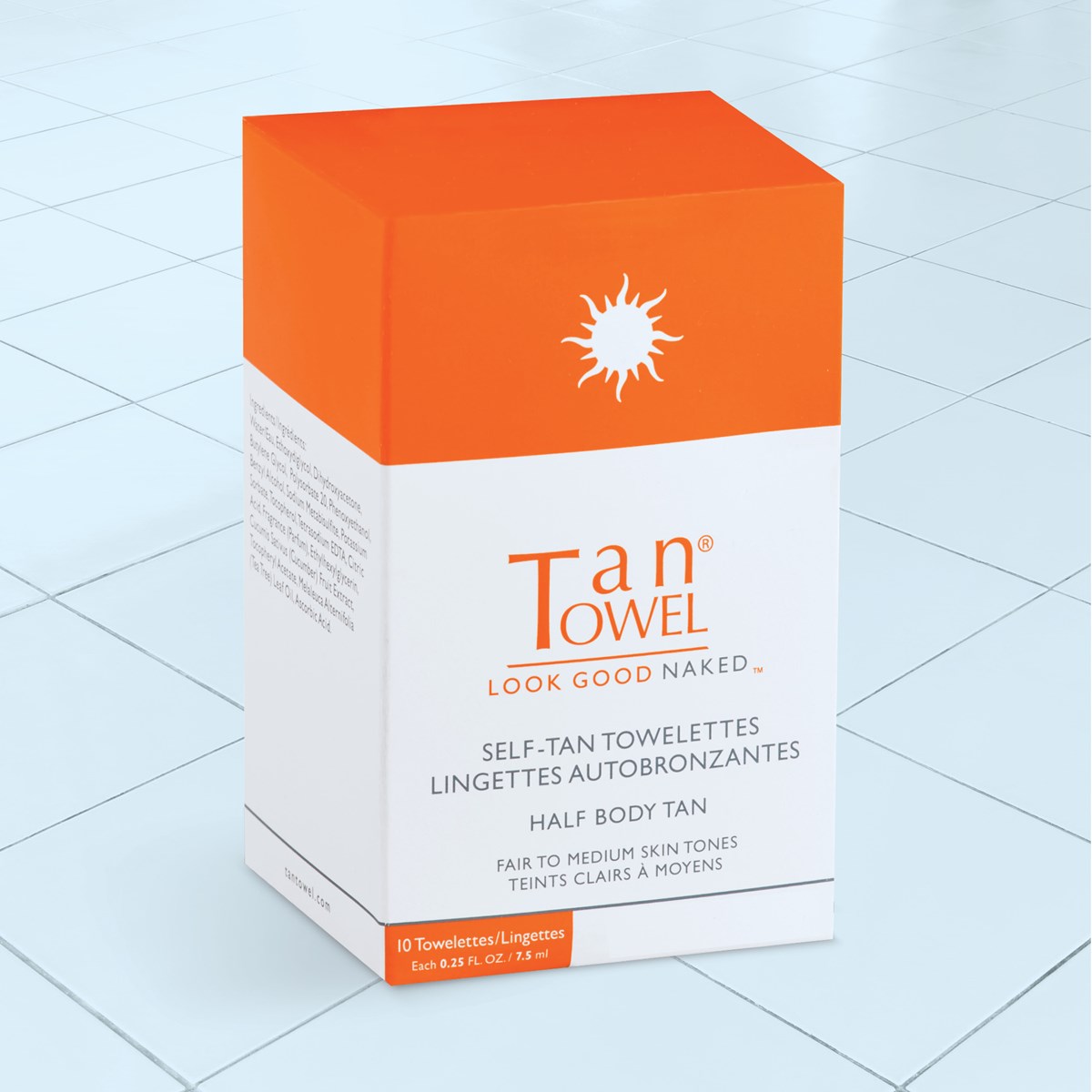 Tan Towels Self-Tanning Half Body Wipes - Set of 10 | Collections Etc.
