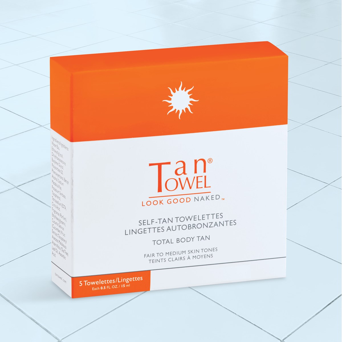 Tan Towels Self-Tanning Full Body Wipes - Set of 5 | Collections Etc.