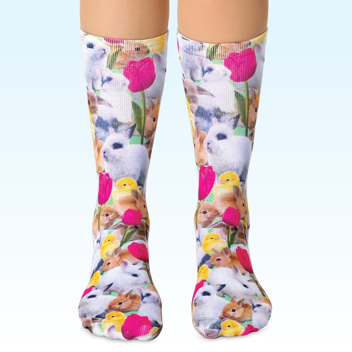 Women's Bunny Print Easter Socks | Collections Etc.