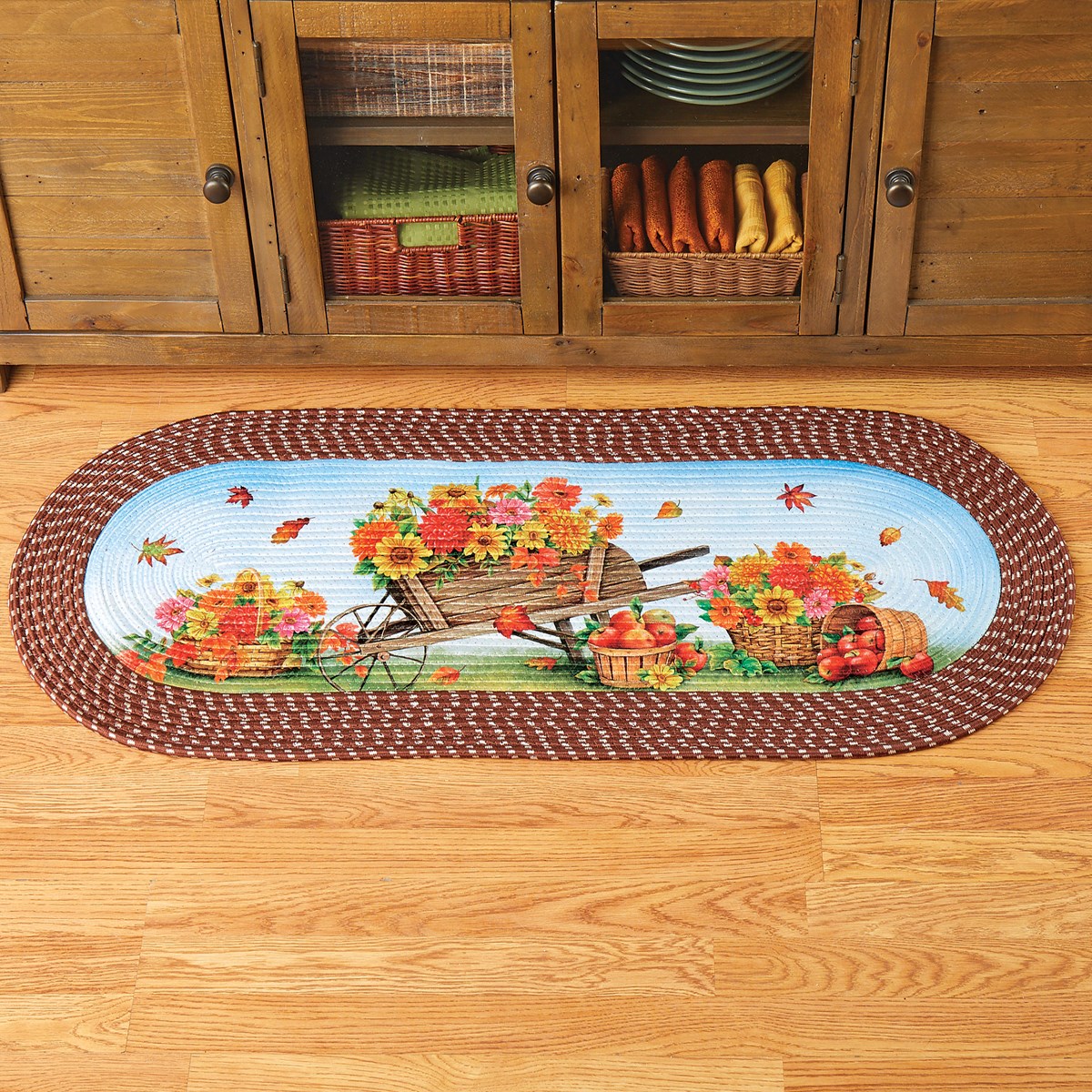 Fall Garden Braided Runner Rug | Collections Etc.