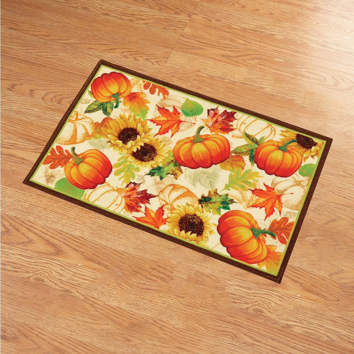 Beautiful Pumpkin Harvest Accent Rug | Collections Etc.