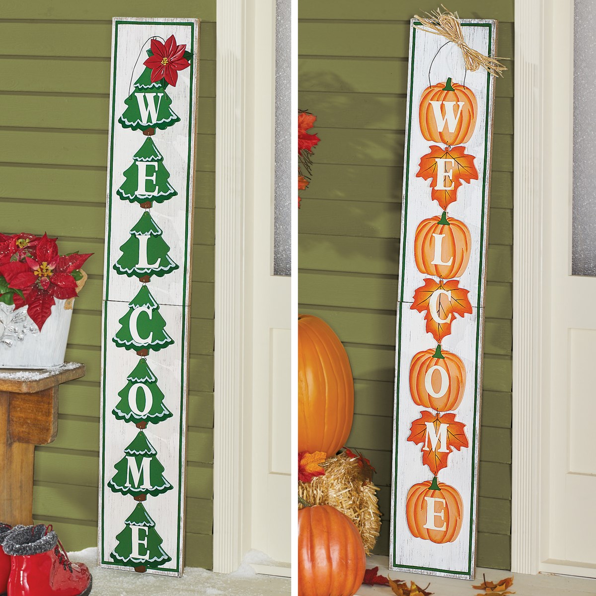 Seasonal Interchangeable Welcome Sign | Collections Etc.