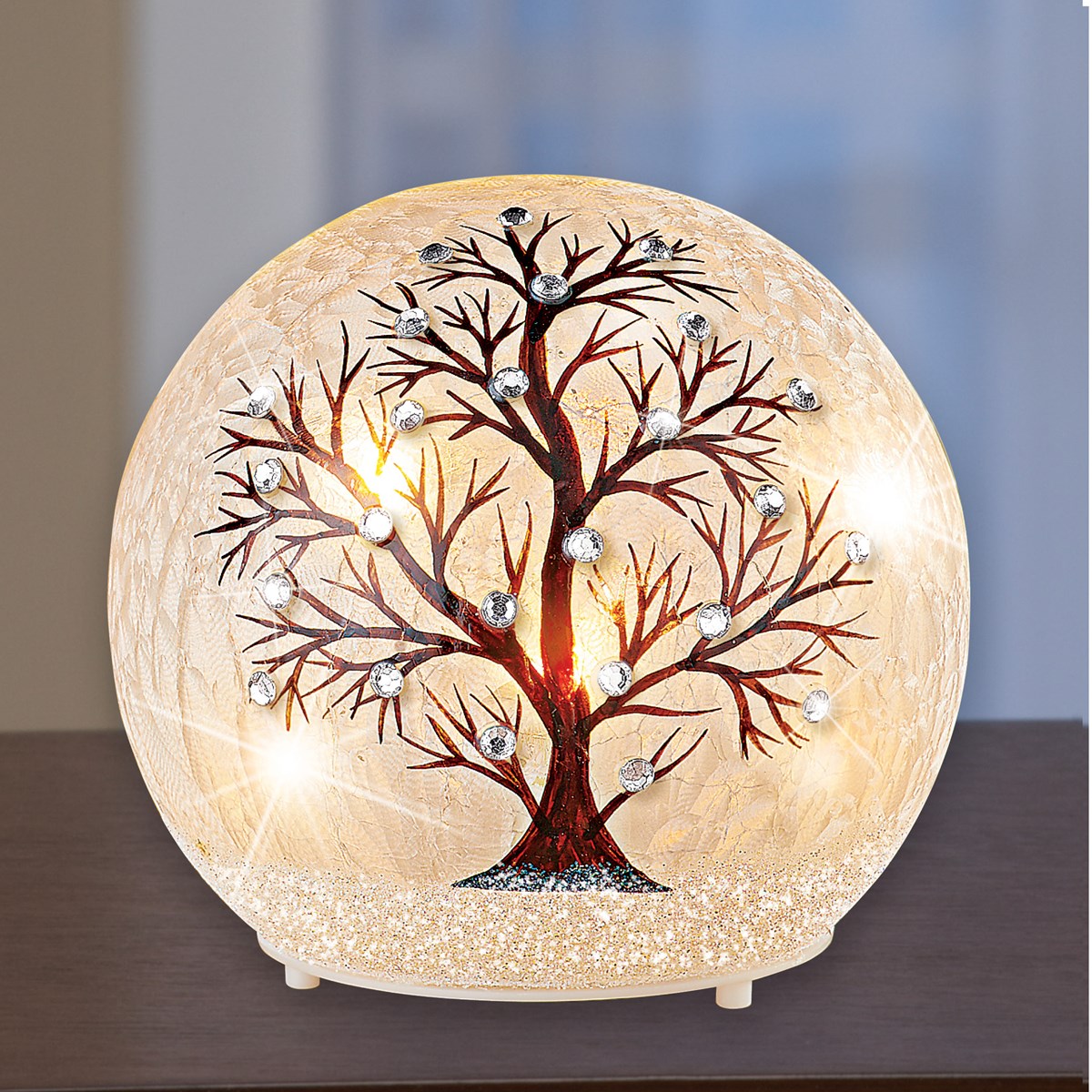 Sparkling Lighted Tree Frosted Glass Balls | Collections Etc.