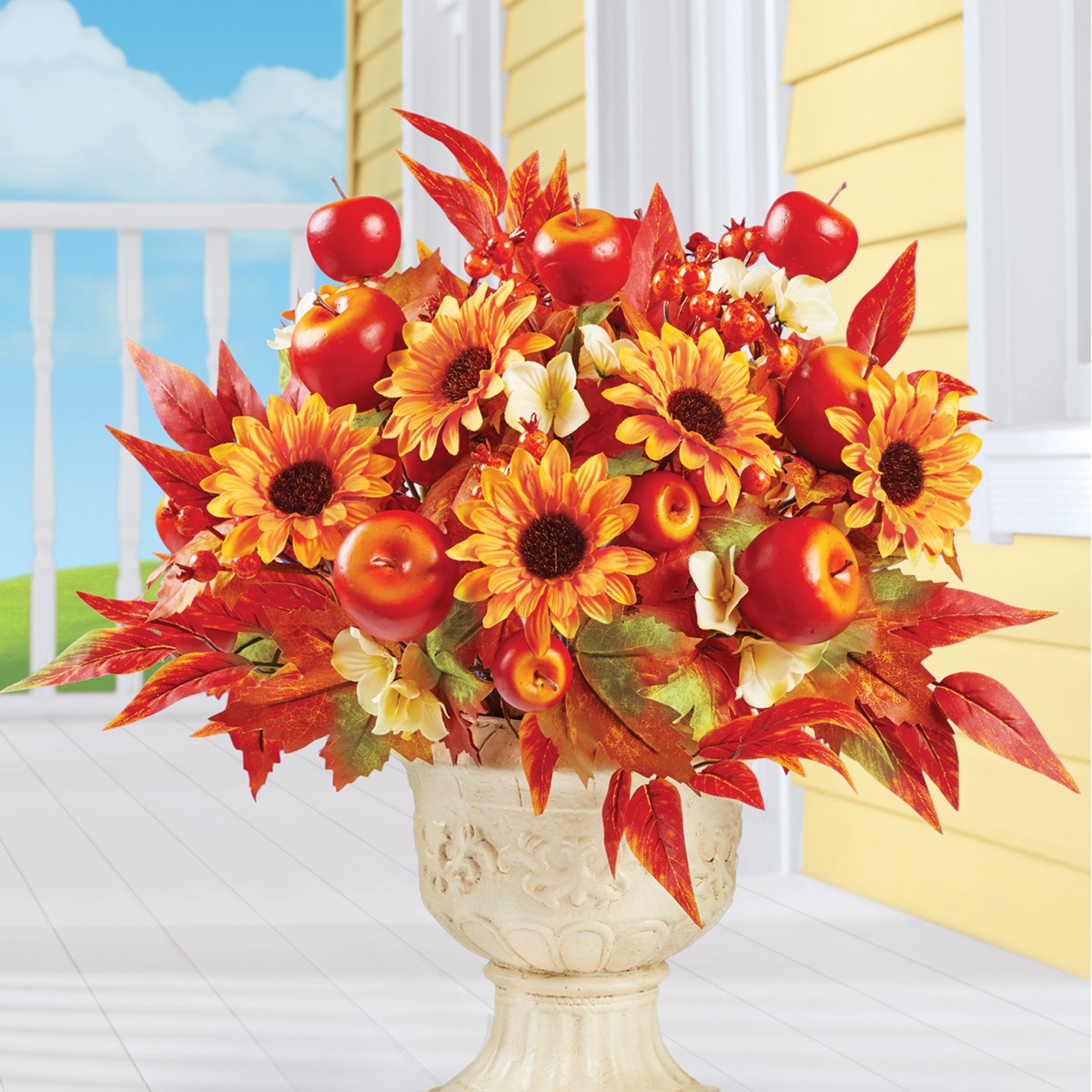 Fall Apple Harvest Bushes - Set of 3 | Collections Etc.