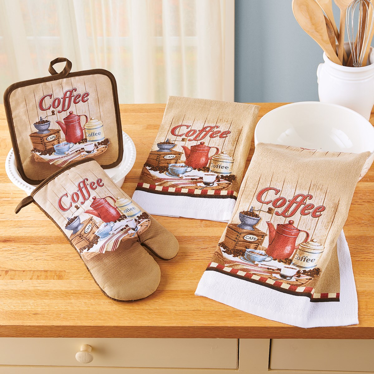Coffee Lover Kitchen Set - Set of 4 | Collections Etc.