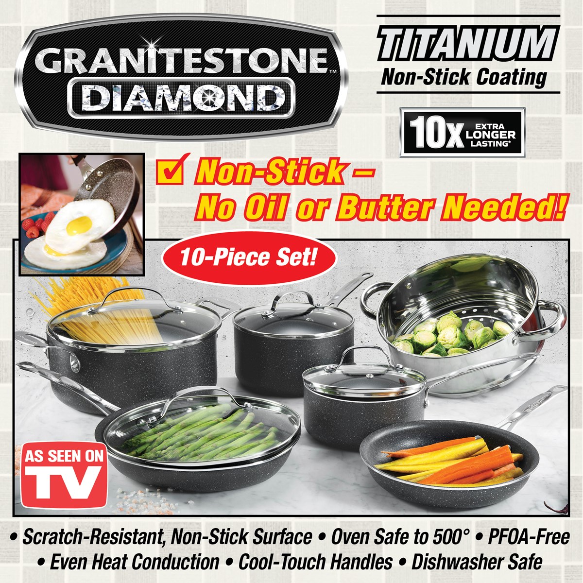 Granitestone Diamond 10-Piece Set | Collections Etc.