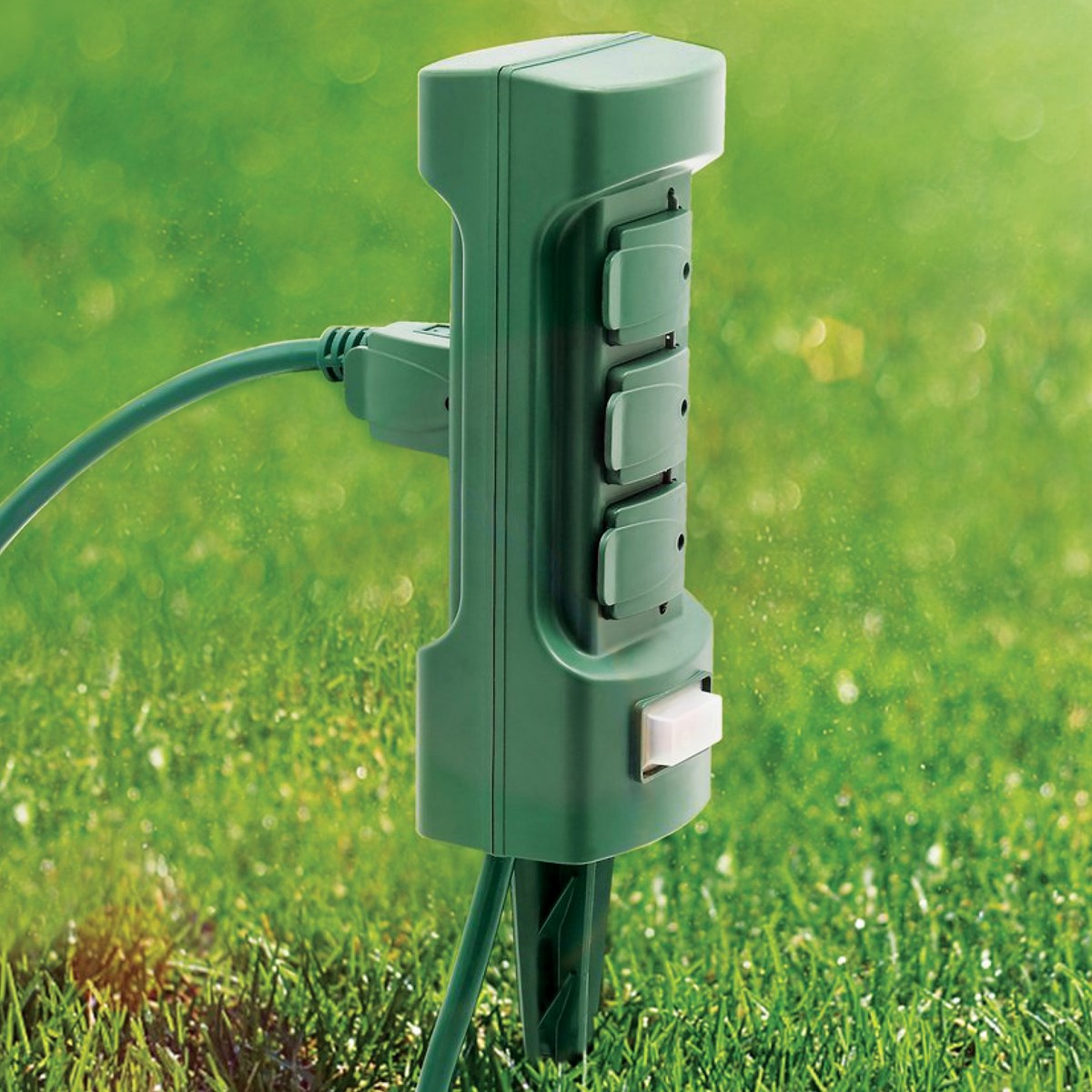 Ground Socket with 6 Outlets Yard Stake | Collections Etc.