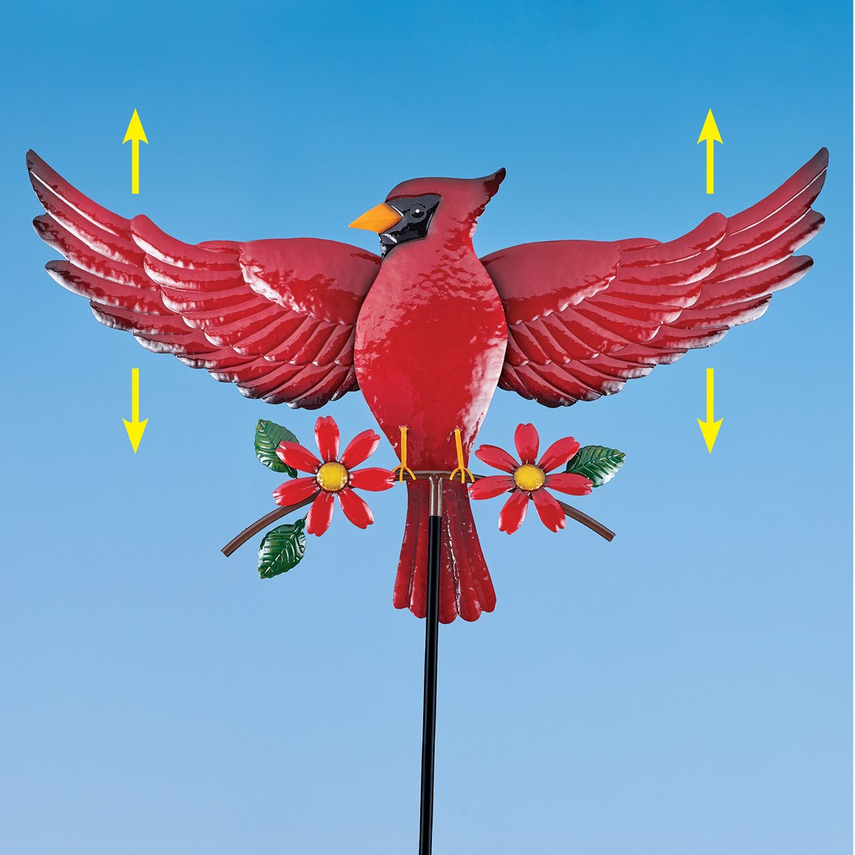 Flying Cardinal Metal Yard Stake | Collections Etc.